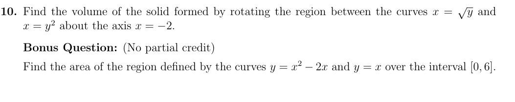Solved Find the volume of the solid formed by rotating the | Chegg.com