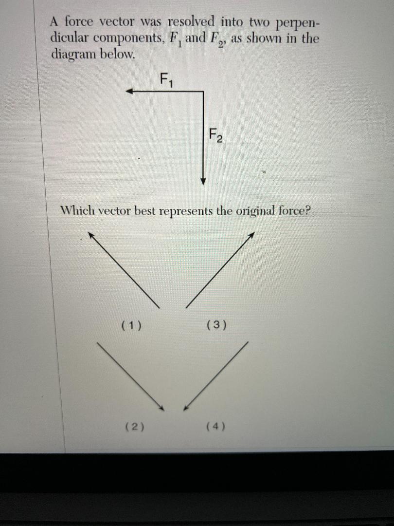 Solved A force vector was resolved into two perpen- dicular | Chegg.com