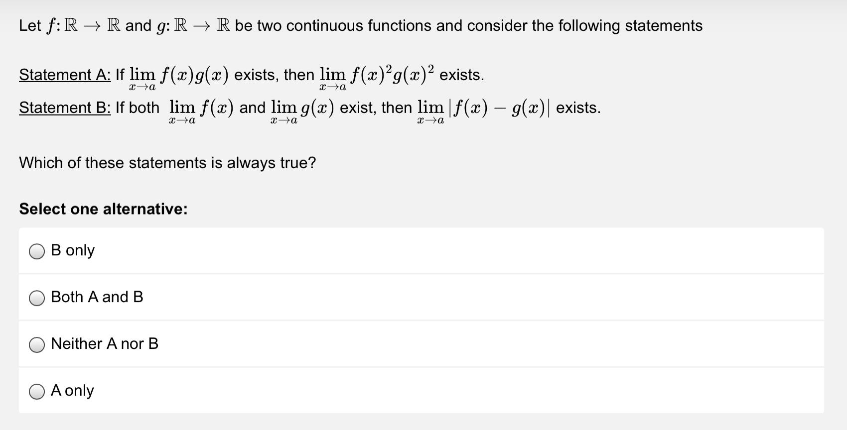 Solved Let F R R And G R → R Be Two Continuous Functions
