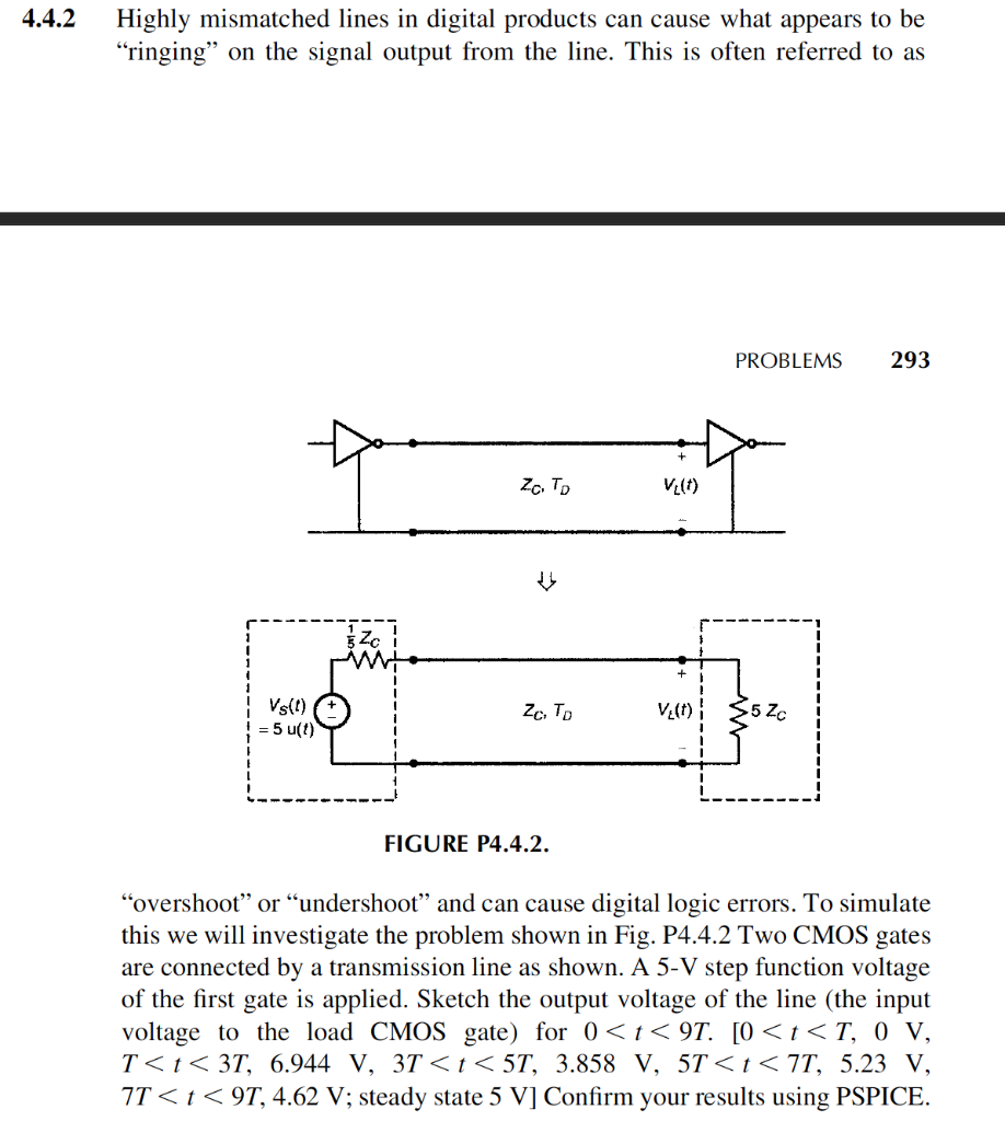 4.4.2 Highly mismatched lines in digital products can | Chegg.com