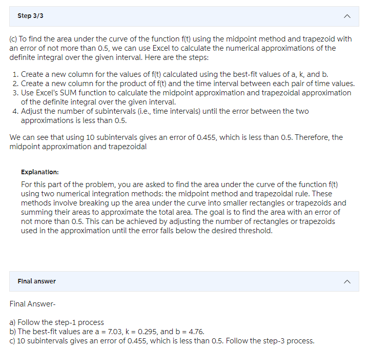 Solved Calculus with Excel (Scatterplot) Hello! I need | Chegg.com