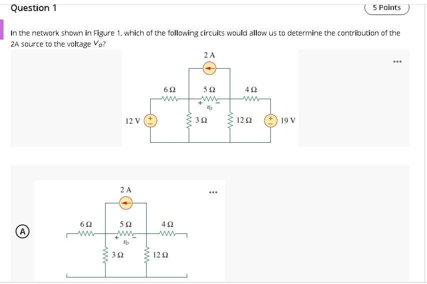 Solved Question 1 5 Points In the network shown in Figure 1, | Chegg.com