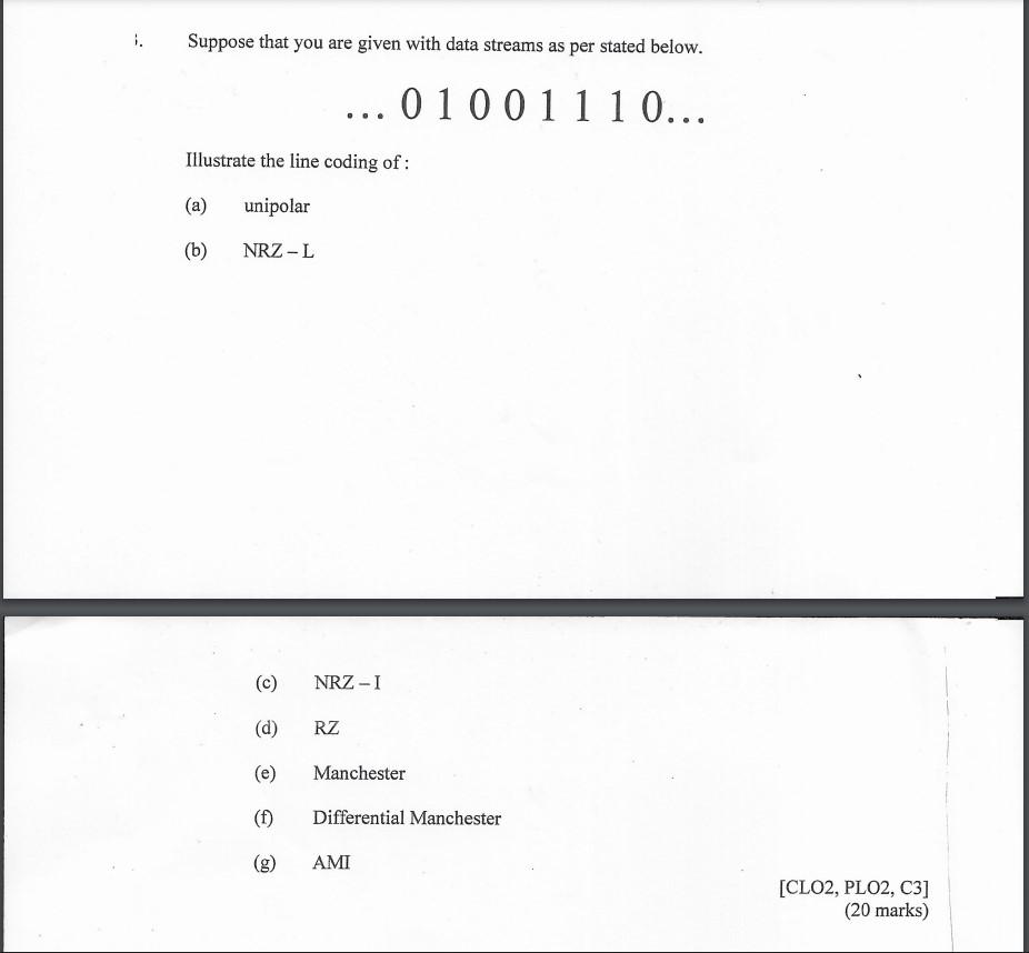 Solved Suppose that you are given with data streams as per | Chegg.com