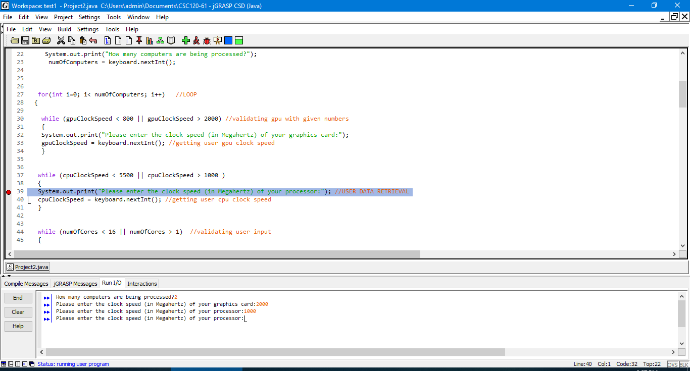 Solved Why is my program repeating only one question (the | Chegg.com