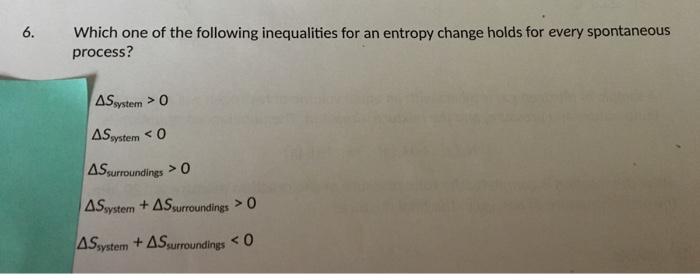 Solved Which one of the following inequalities for an | Chegg.com