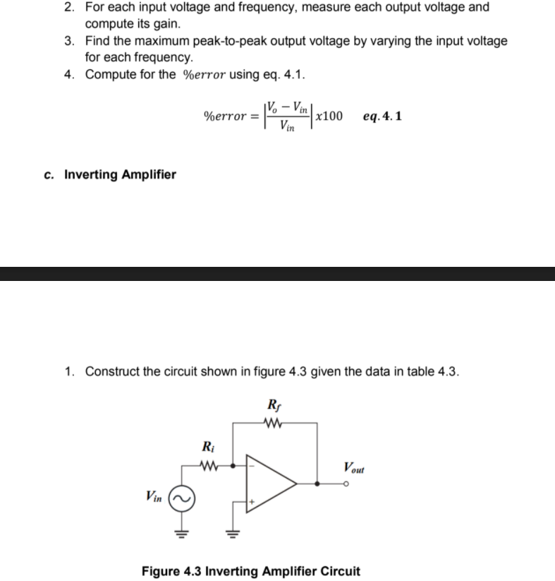 I. Operational Amplifier Objectives 1. To calculate | Chegg.com