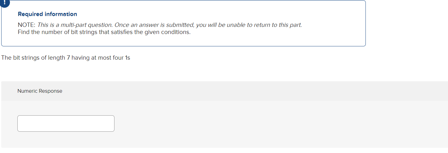 Solved Required information NOTE: This is a multi-part | Chegg.com
