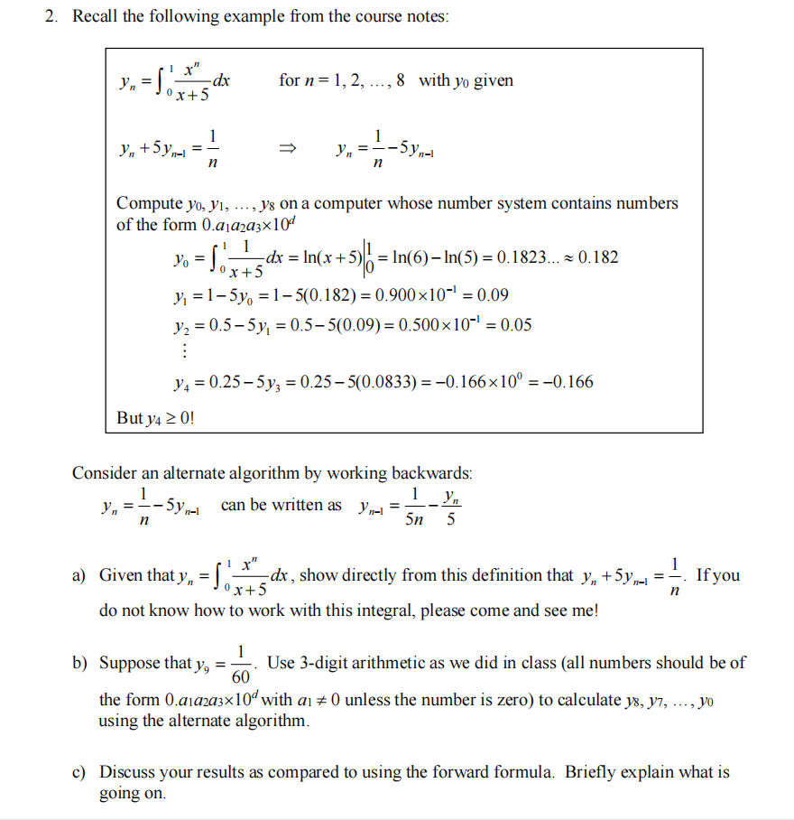 Solved 2. Recall the following example from the course | Chegg.com