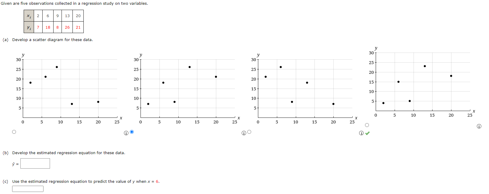 Solved \begin{tabular}{|c|c|c|c|c|c|} \hlinexi & 2 & 6 & 9 & | Chegg.com