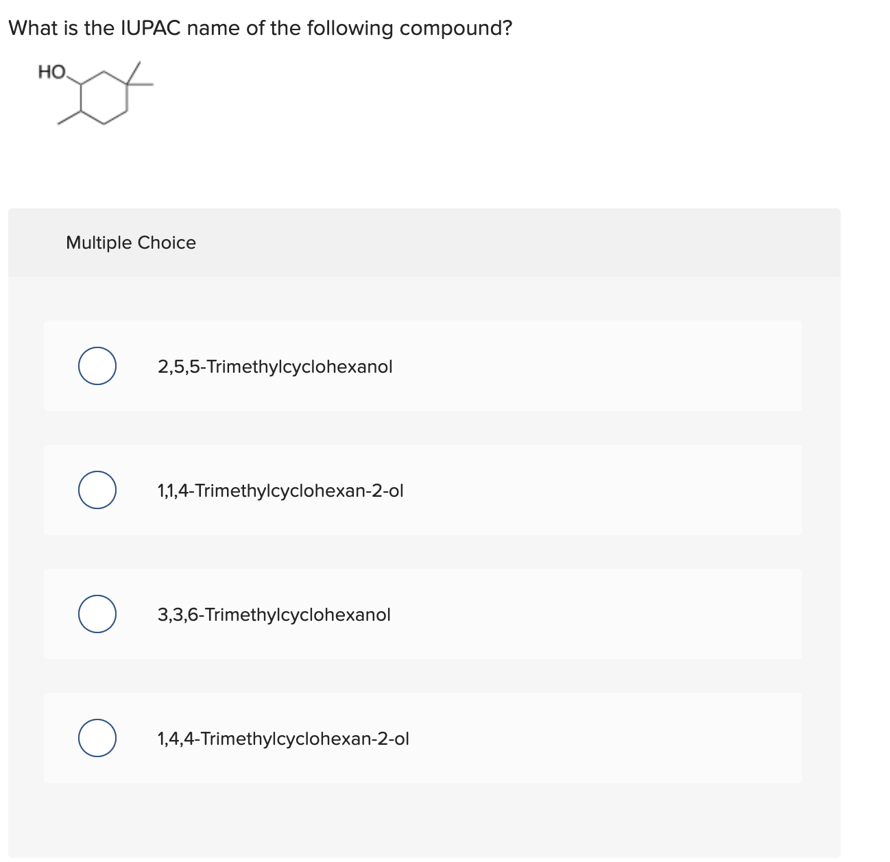 Solved What is the IUPAC name of the following compound? | Chegg.com