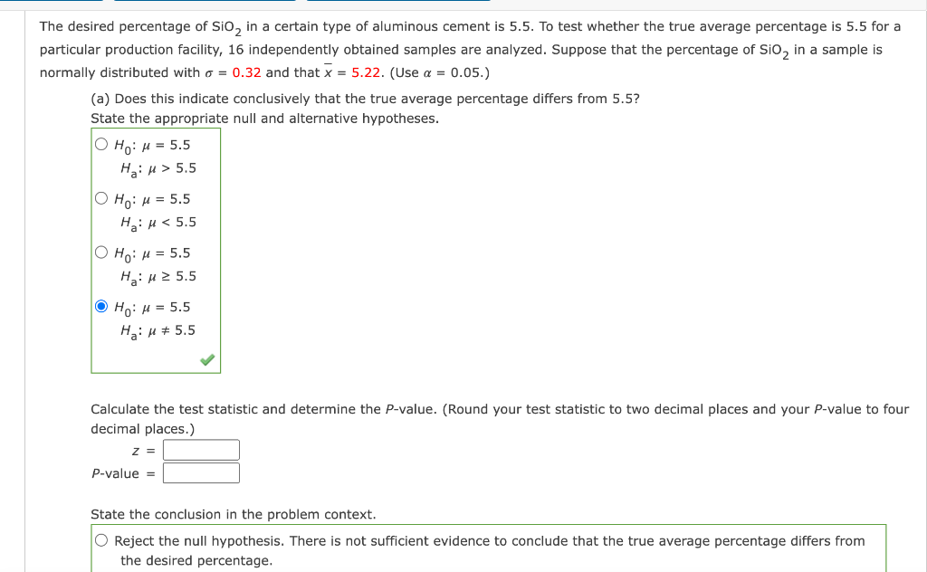 Solved The desired percentage of SiO2 in a certain type of | Chegg.com
