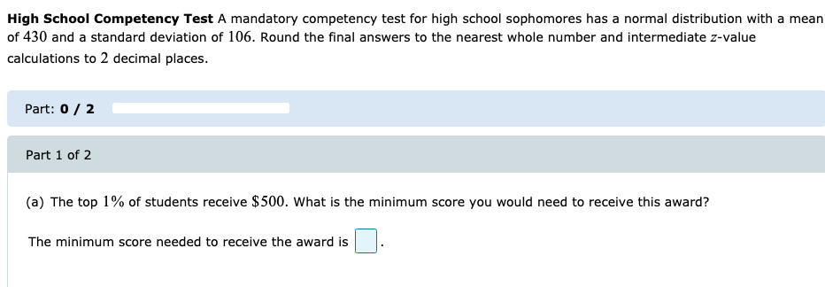 Solved High School Competency Test A mandatory competency | Chegg.com