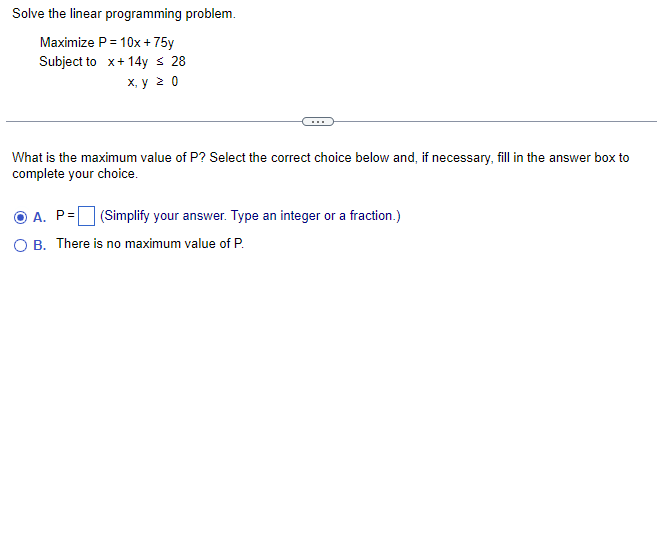 Solved Solve the linear programming problem. Maximize | Chegg.com