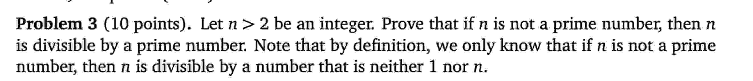 Solved Problem 3 ( 10 ﻿points). ﻿Let n>2 ﻿be an integer. | Chegg.com