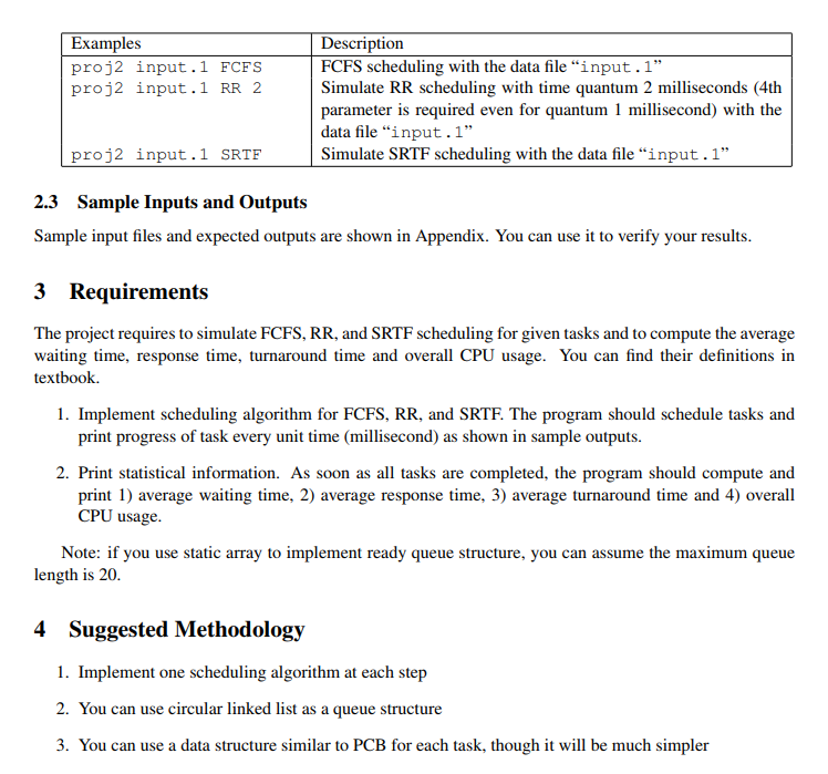 Solved 1 Objectives This programming project is to simulate | Chegg.com