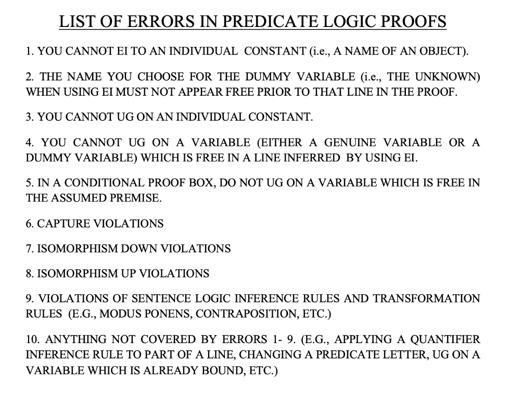Solved 3. Find the errors and identify them. Put 'x' next to | Chegg.com