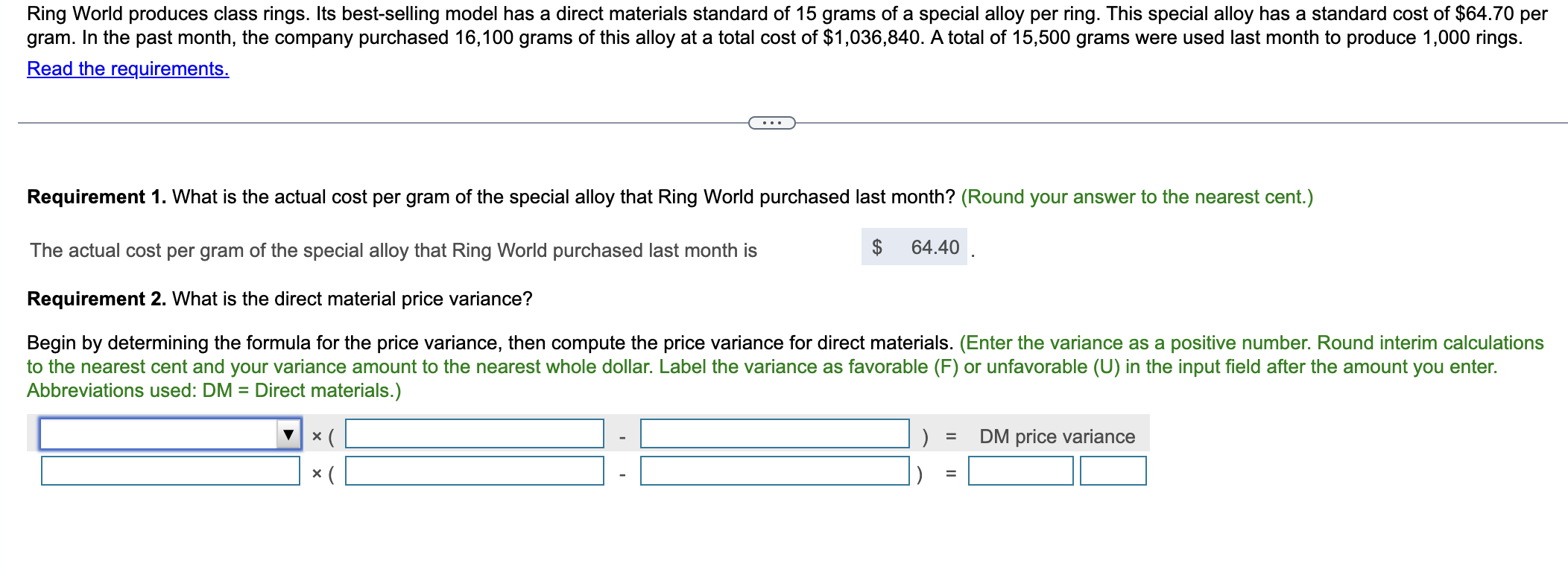 Solved Ring World produces class rings. Its best-selling | Chegg.com