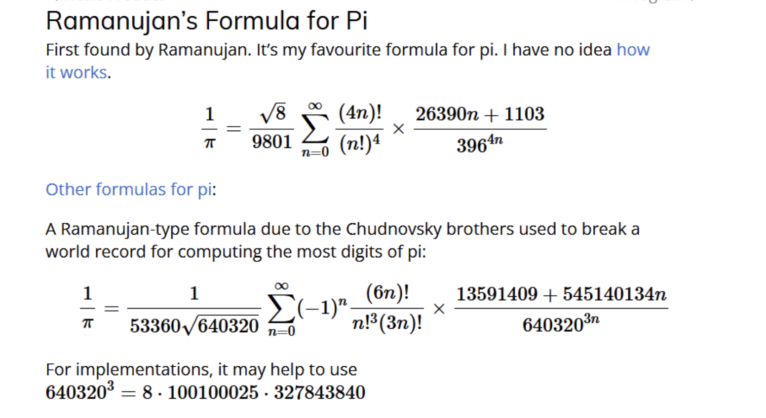 Solved Ramanujans Formula For Pi First Found By Ramanujan