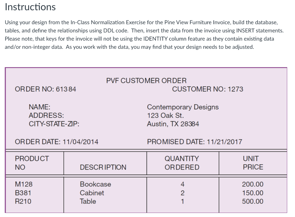 Instructions Using your design from the In-Class | Chegg.com