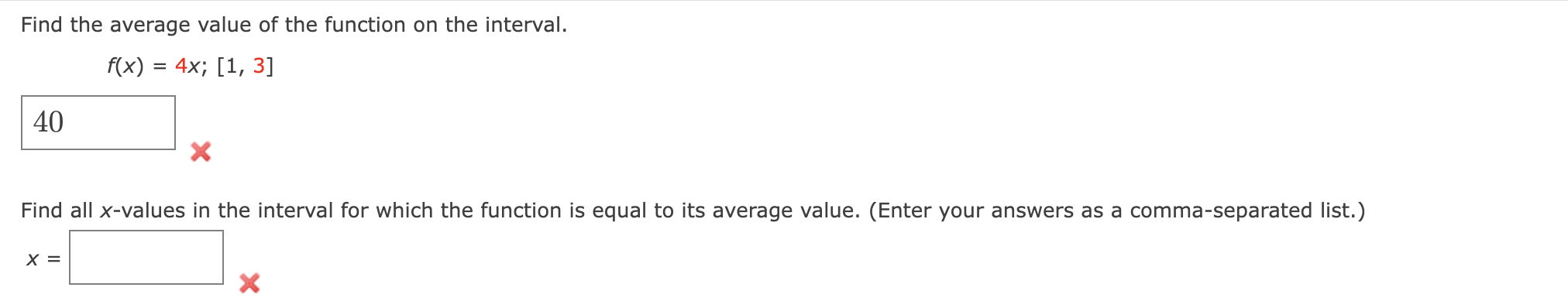 Solved Find The Average Value Of The Function On The