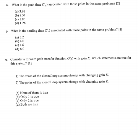 Solved m. For the following root locus (with open loop poles | Chegg.com