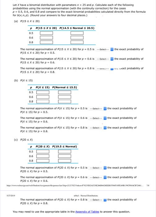 Solved Let X have a binomial distribution with parameters n | Chegg.com