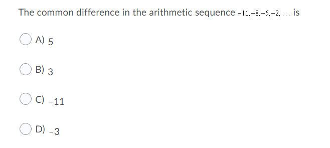 Solved The common difference in the arithmetic sequence | Chegg.com