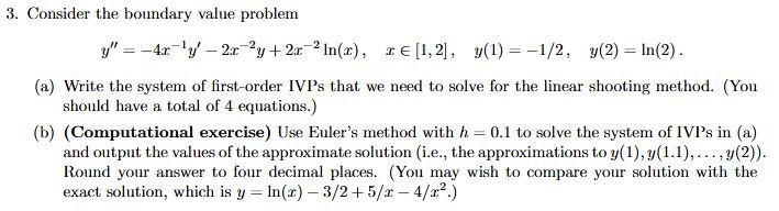 Solved Consider the boundary value | Chegg.com