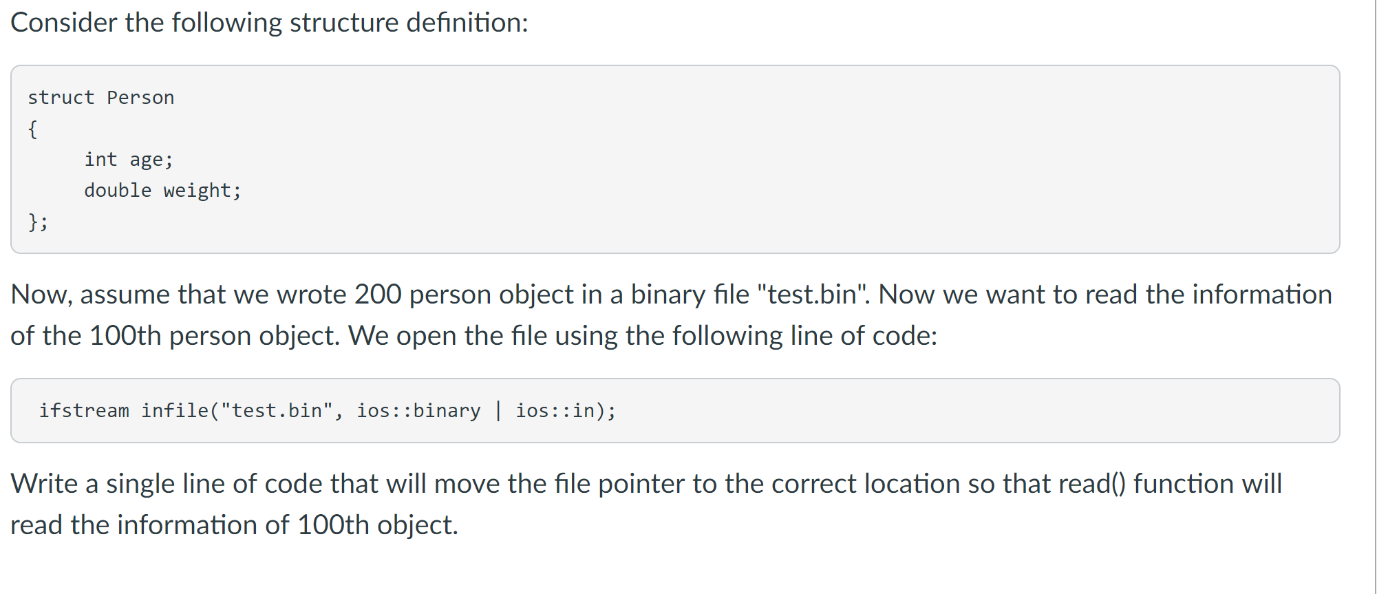 Solved Consider The Following Structure Definition Struct