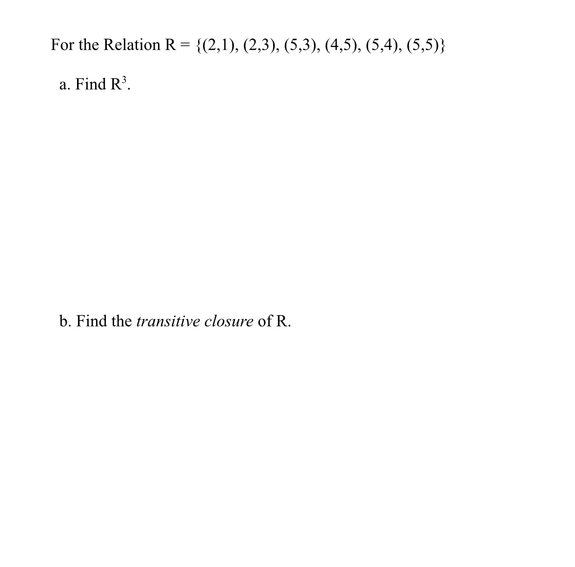 Solved For the Relation | Chegg.com