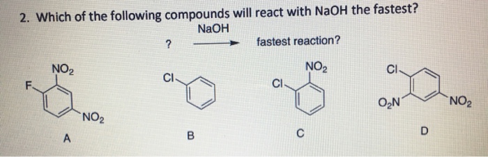 Solved Which of the following compounds will react with NaOH | Chegg.com