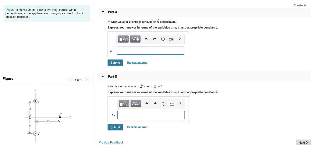 Solved (Figure 1) shows an end view of two long, parallel | Chegg.com