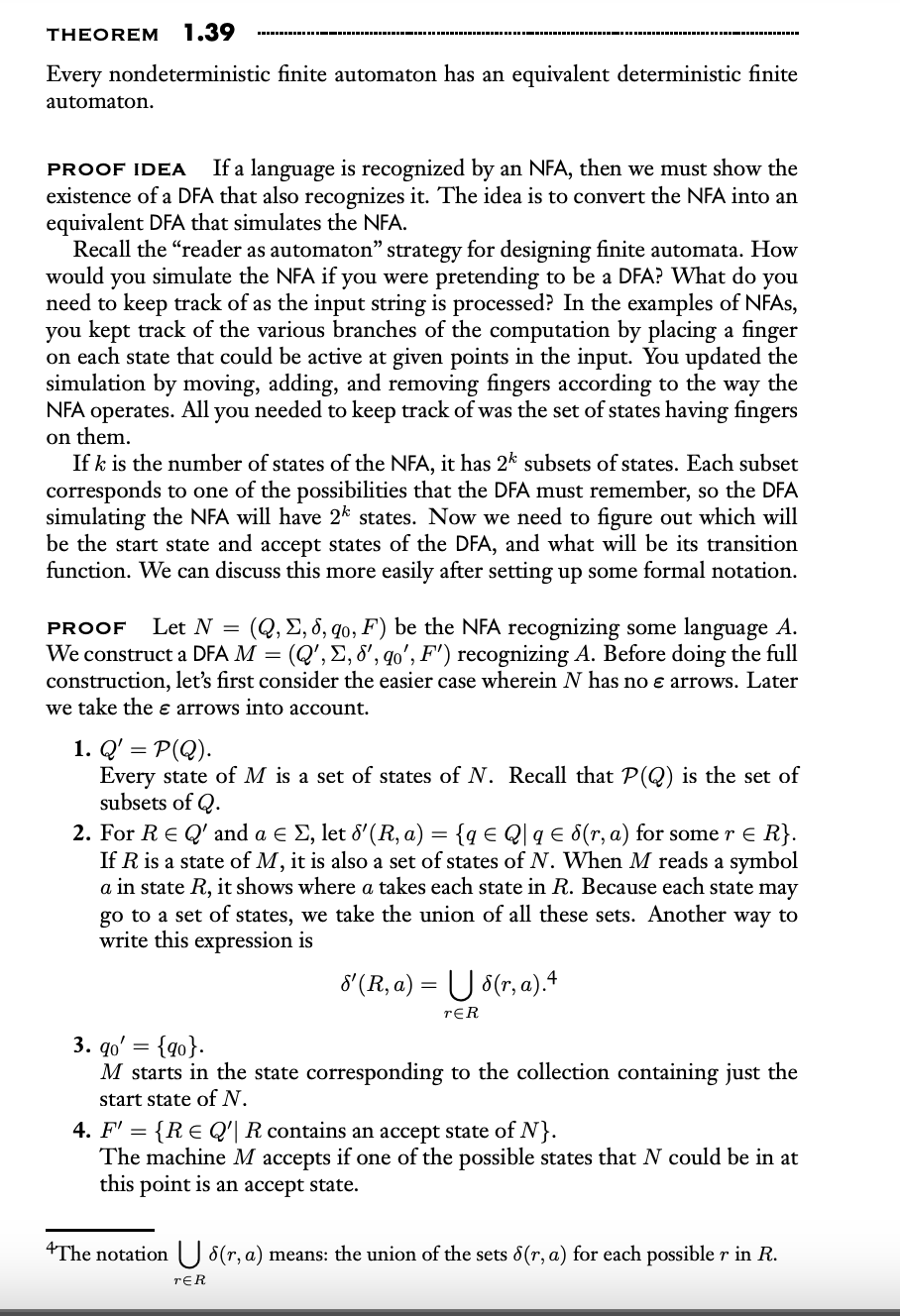 Solved 16 Use the construction given in Theorem 1.39 to | Chegg.com