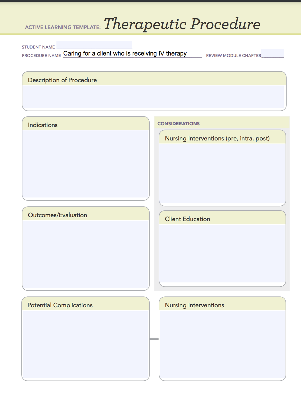 Solved Fill out chart using the given procedure name/ ﻿topic | Chegg.com