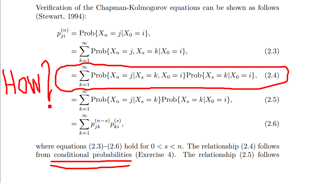 Solved Prove Chapman Kolmogorov Equations Step By Step With