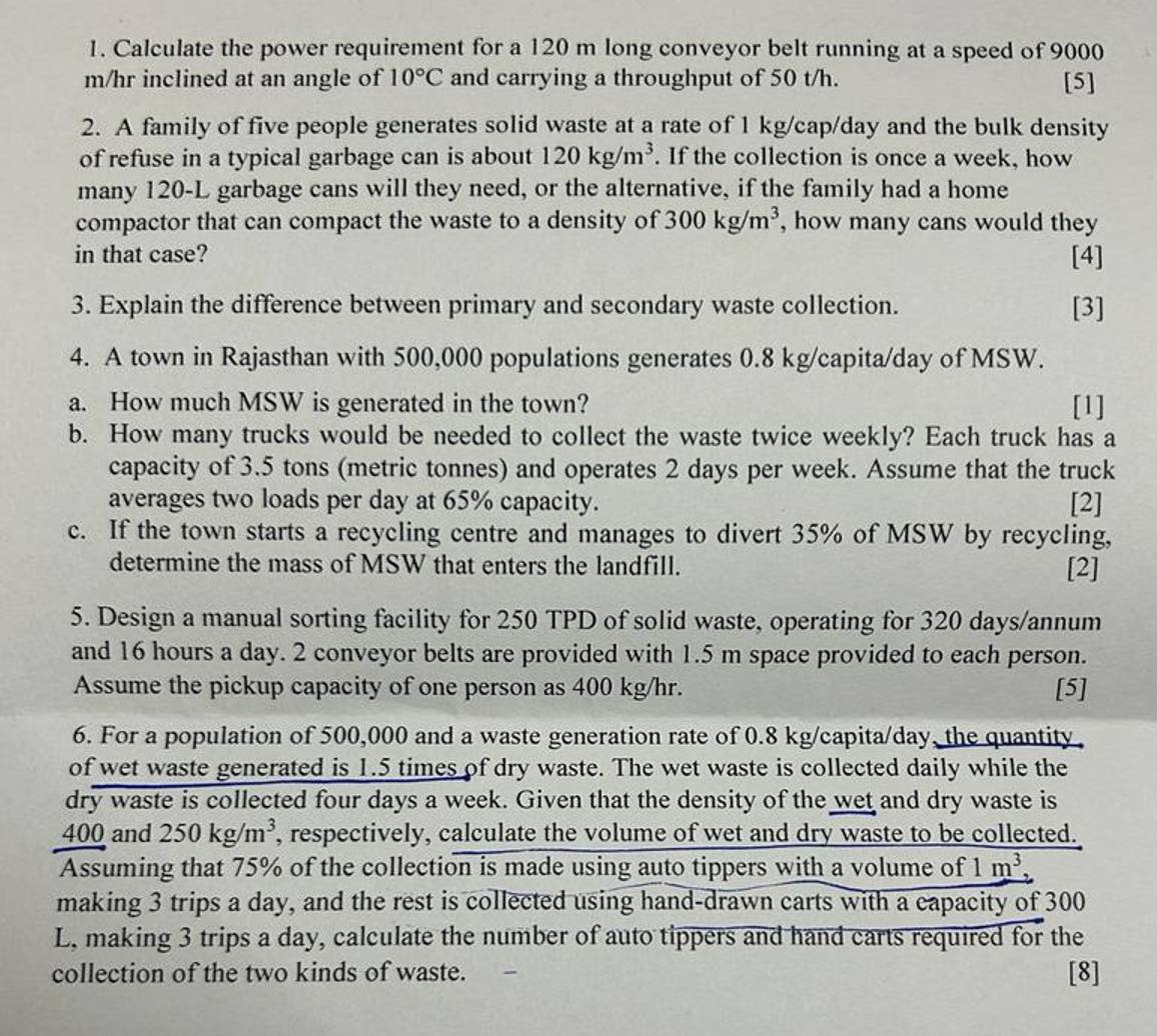 Solved SOLVE ALL THE NUMERICALS IN THE IMAGE ATTACHED | Chegg.com