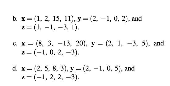 Solved Exercise 5.1.2 In each case determine if x lies in U= | Chegg.com