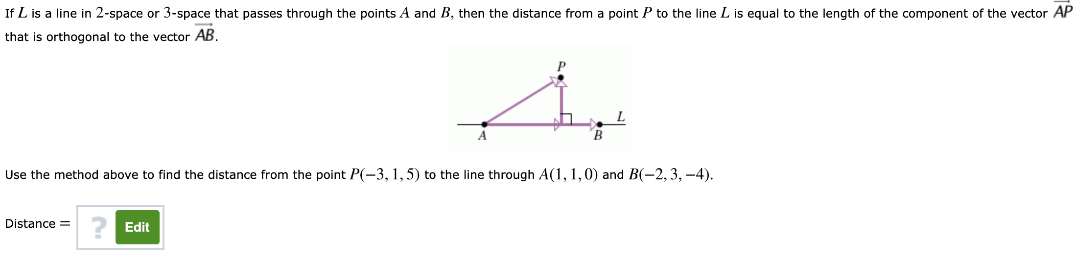 Solved If L is a line in 2-space or 3-space that passes | Chegg.com