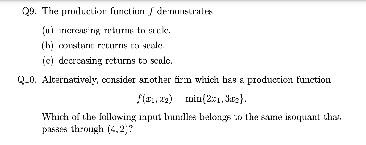 Solved PROBLEM I. Suppose that a firm has a production | Chegg.com