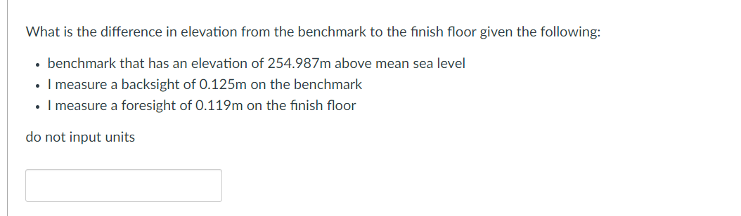 Solved What is the difference in elevation from the | Chegg.com