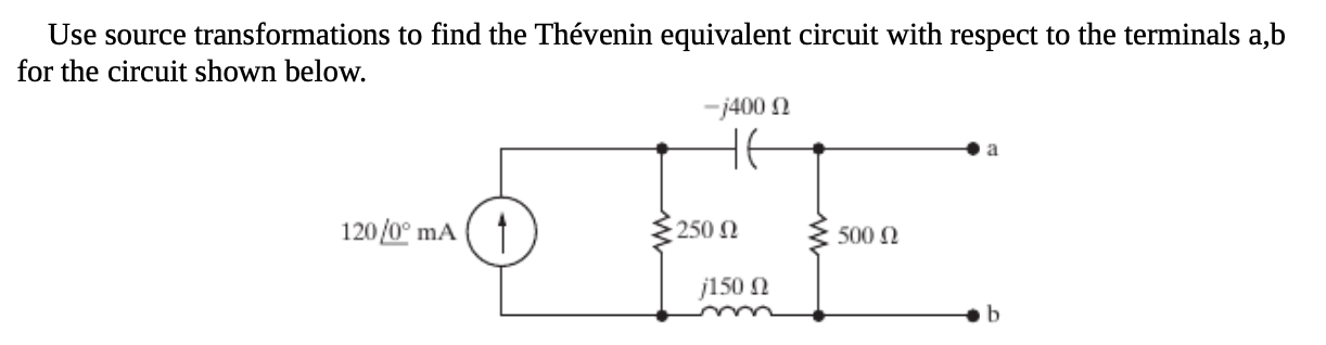 Solved Use source transformations to find the Thévenin | Chegg.com