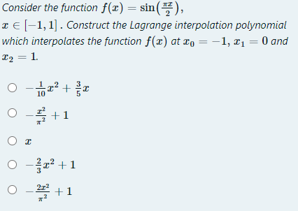 Solved Consider the function f(x)=sin(2πx), x∈[−1,1]. | Chegg.com