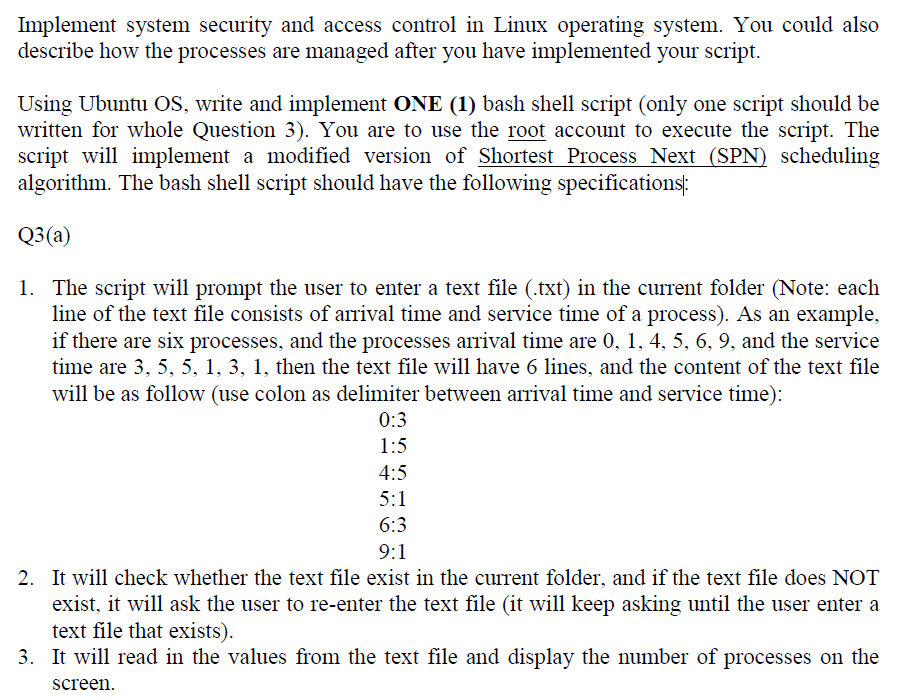 Solved Implement system security and access control in Linux | Chegg.com