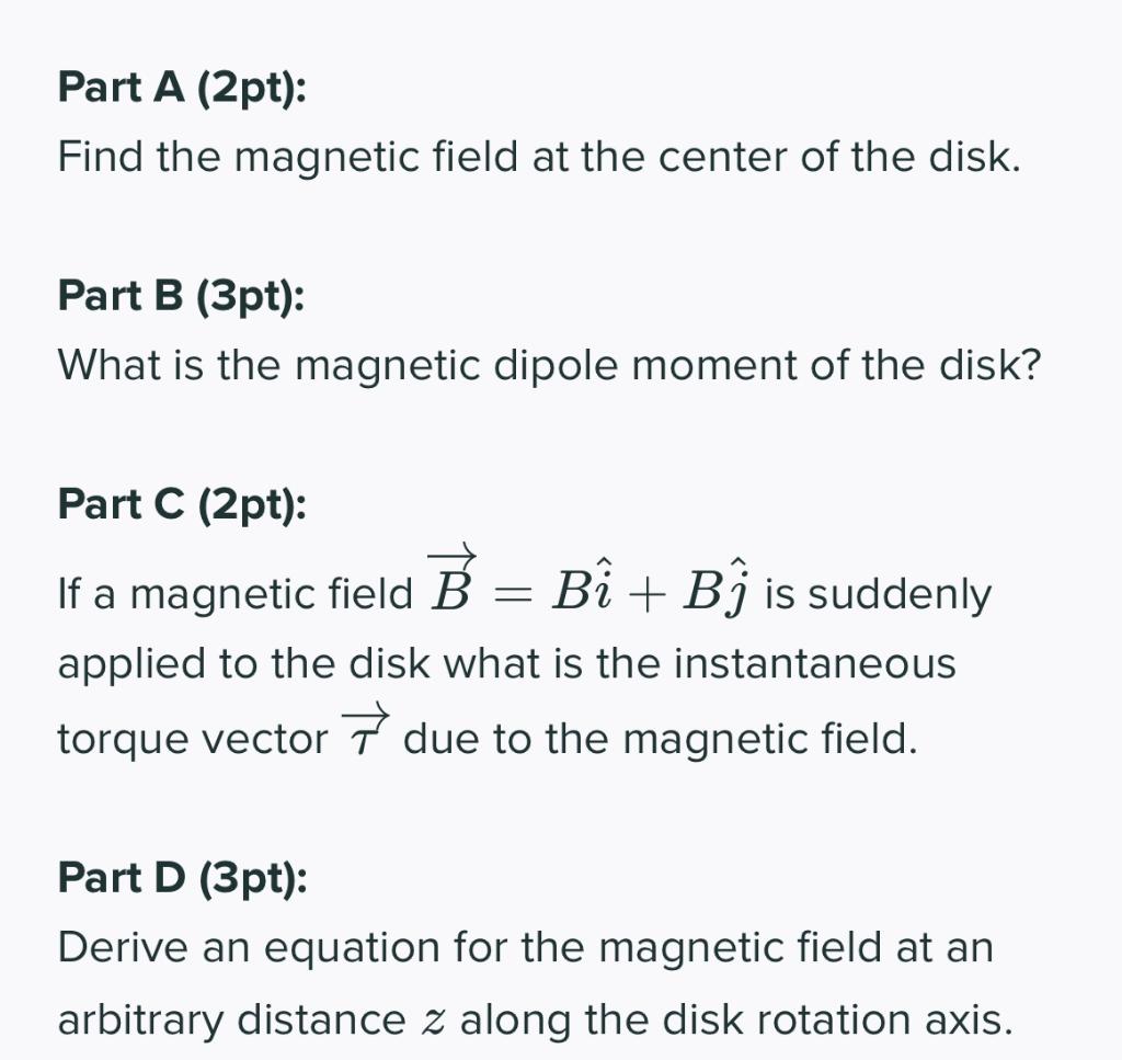 Solved A thin dielectric disk with radius a lies in the x-y | Chegg.com