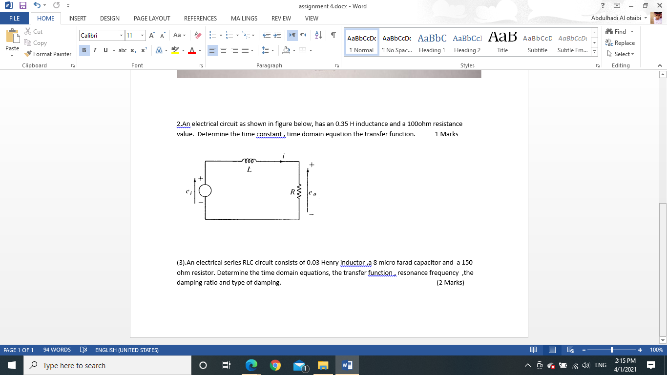 Solved W] 50 Assignment 4 Docx Word X File Home Insert