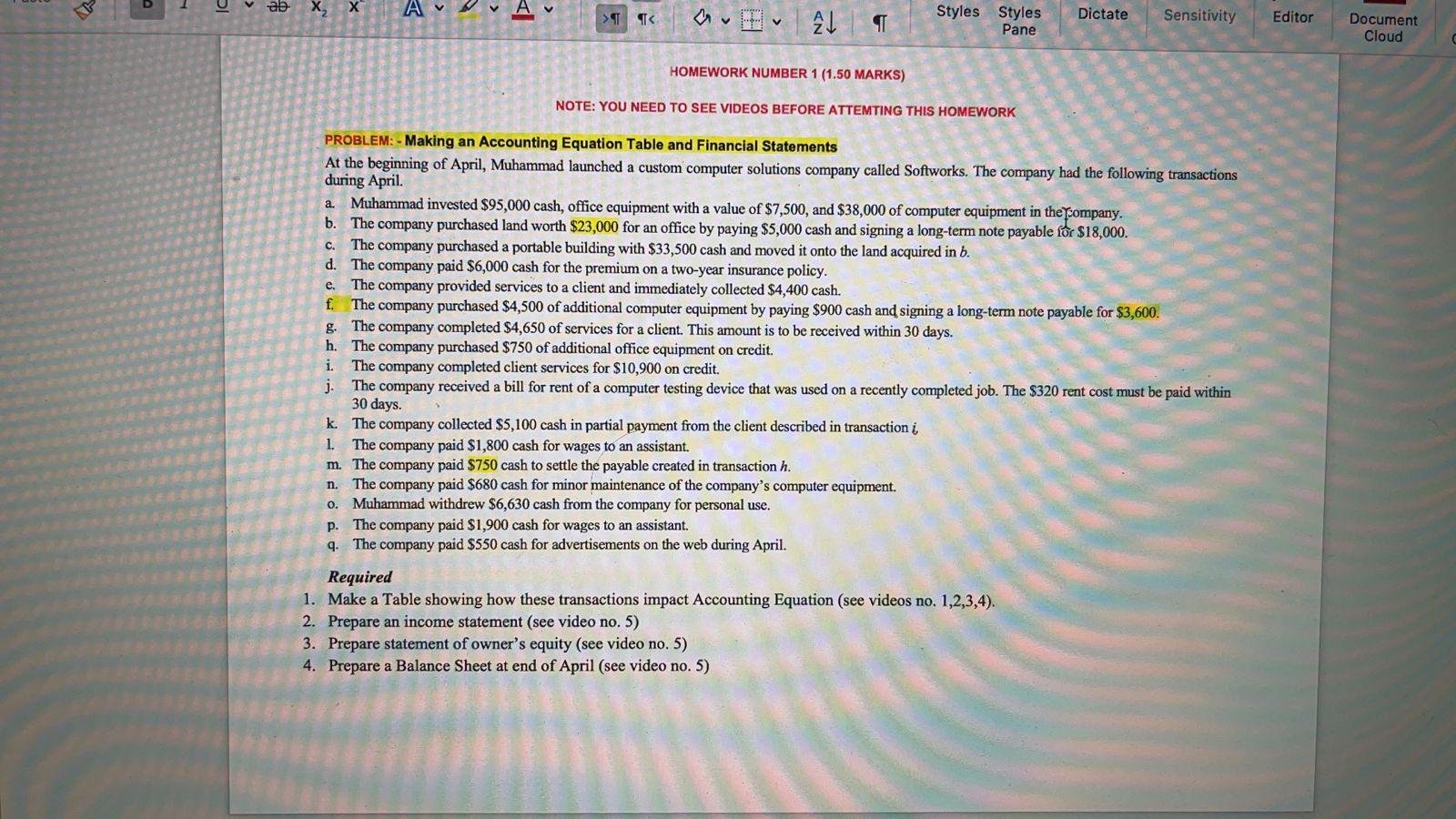 Solved ab X A v >TT av AL Styles Styles Pane Dictate | Chegg.com