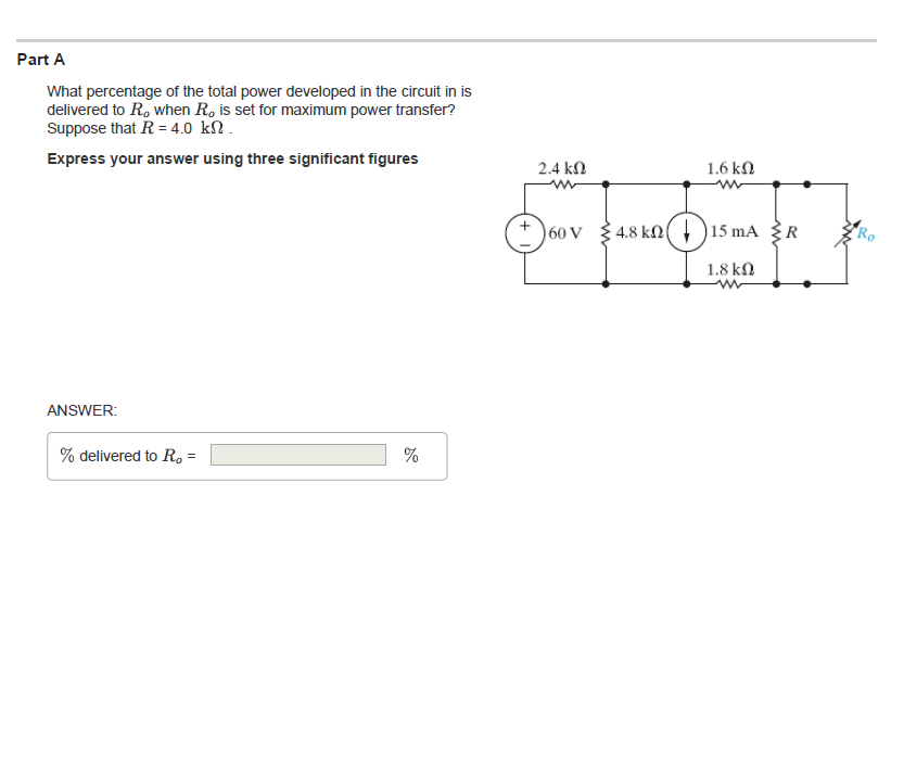 Solved Part A What percentage of the total power developed | Chegg.com