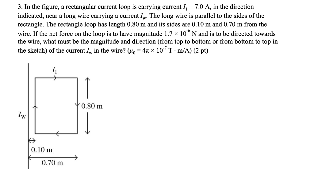 Solved 3. In the figure, a rectangular current loop is | Chegg.com