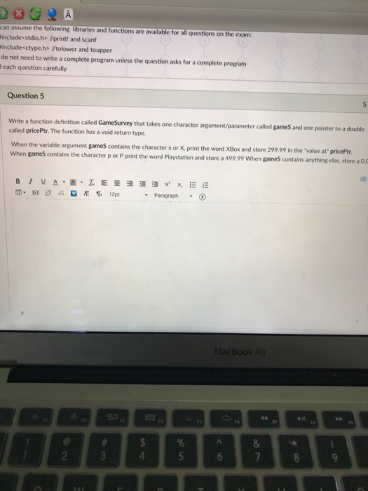Solved i need help with these questions in c if | Chegg.com