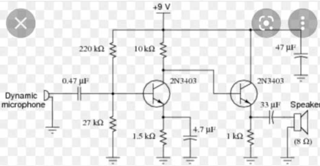 Solved +9V x Х 220 k12 10kΩ ww 47 UF HH 0.47 uF 2N 3403 | Chegg.com